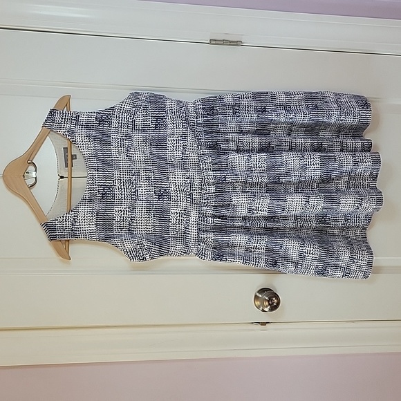 sib | Dresses | Blue Plaid Pattern Dress Fit And Flare | Poshmark